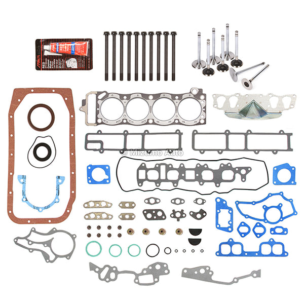 Full Gasket Set Intake Exhaust Valves Fit 85-95 Toyota 2.4 SOHC 22R ...